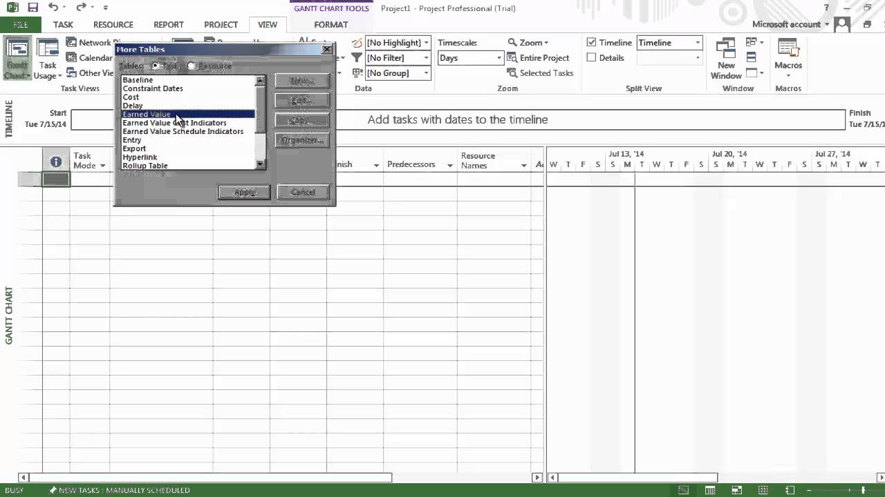 01 What you see when you open MS Project 2013 - YouTube