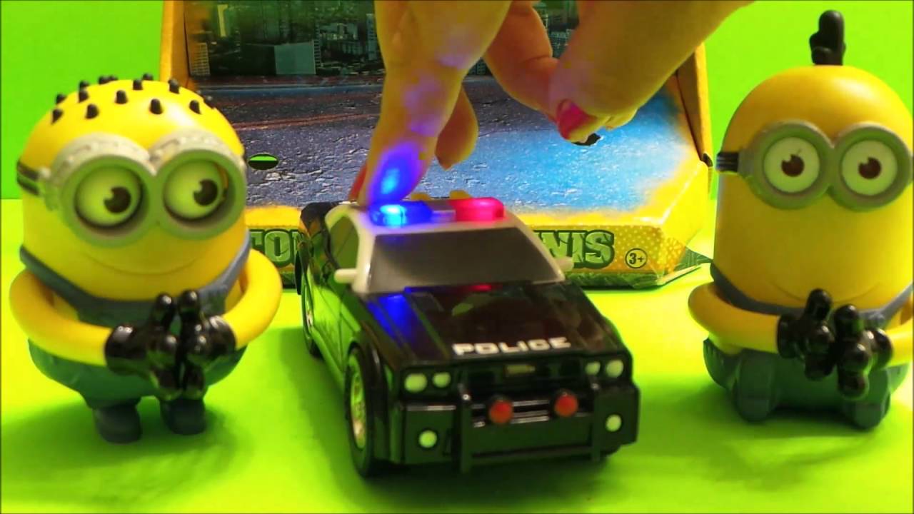 Minions unbox the TONKA American Police Car - YouTube