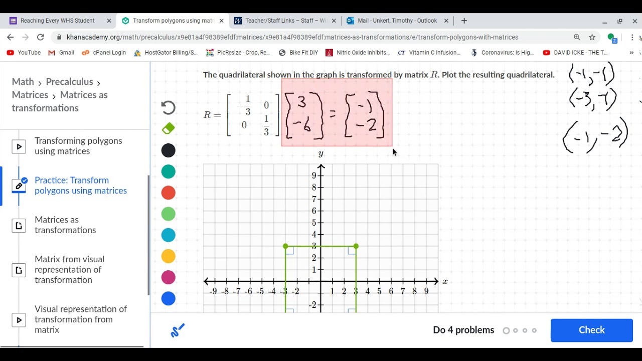 Mr. Unkert Reviews Khan Academy's "Transforming Polygons Using Matrices ...
