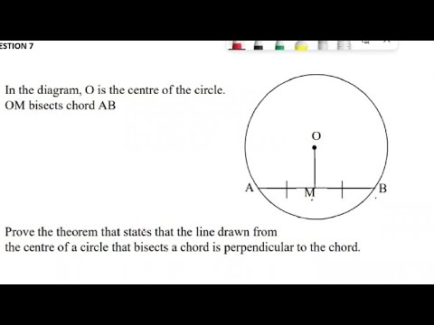In diagram. Prove theorem that state line from centre that bisects the ...