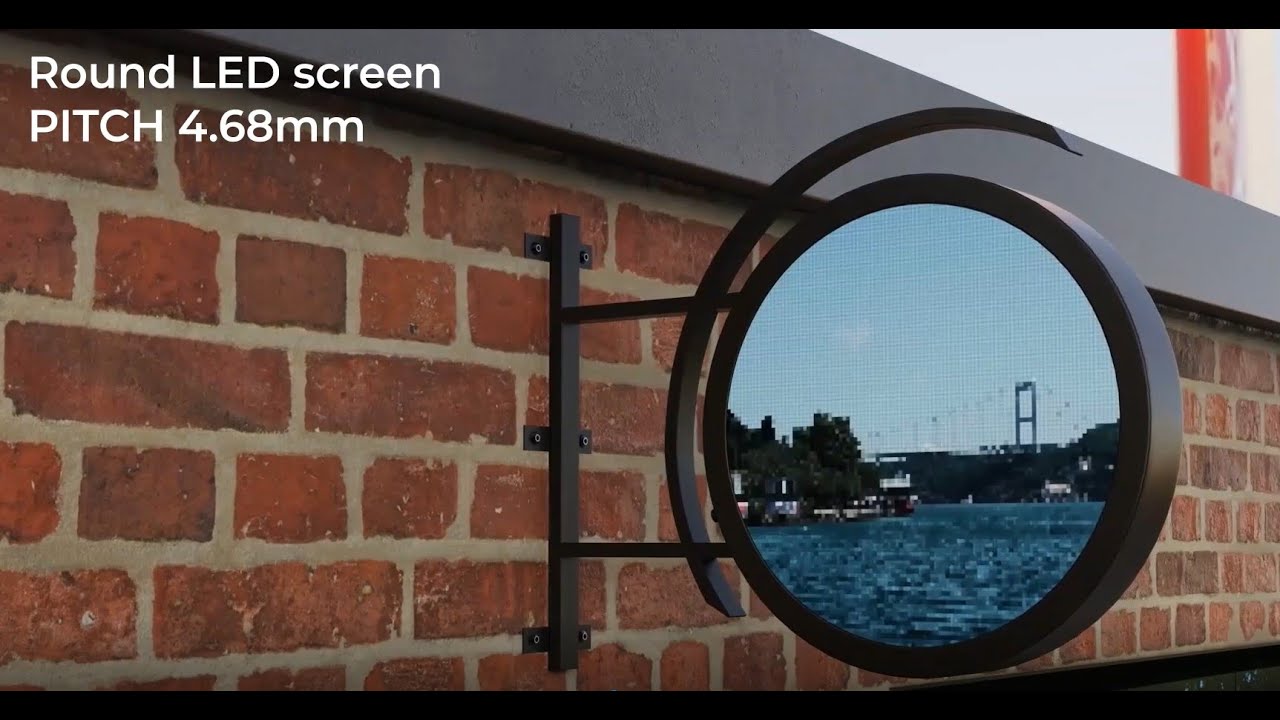 Display Banderola LED publicitario exterior P4.68mm - YouTube