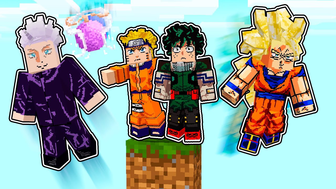 UM BLOCO DOS ANIMES no MINECRAFT - YouTube