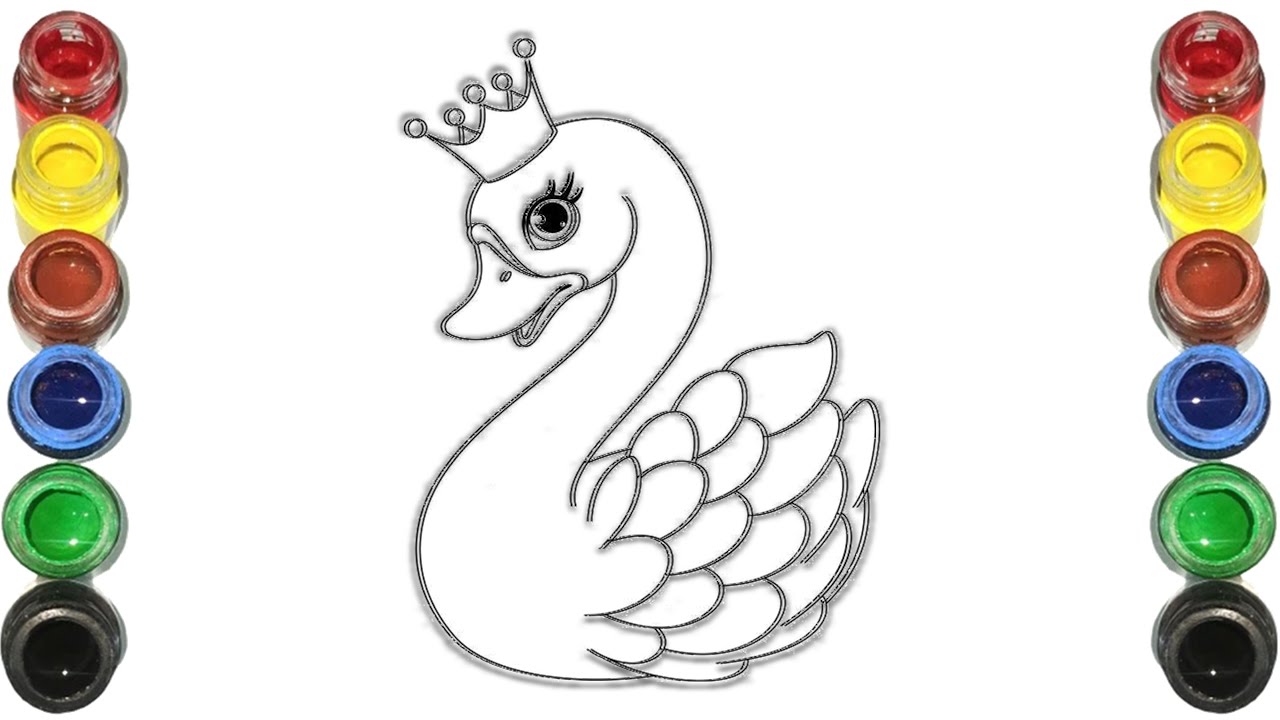 How to Draw A cute beautiful princess Duck, Drawing for kids | Let's ...