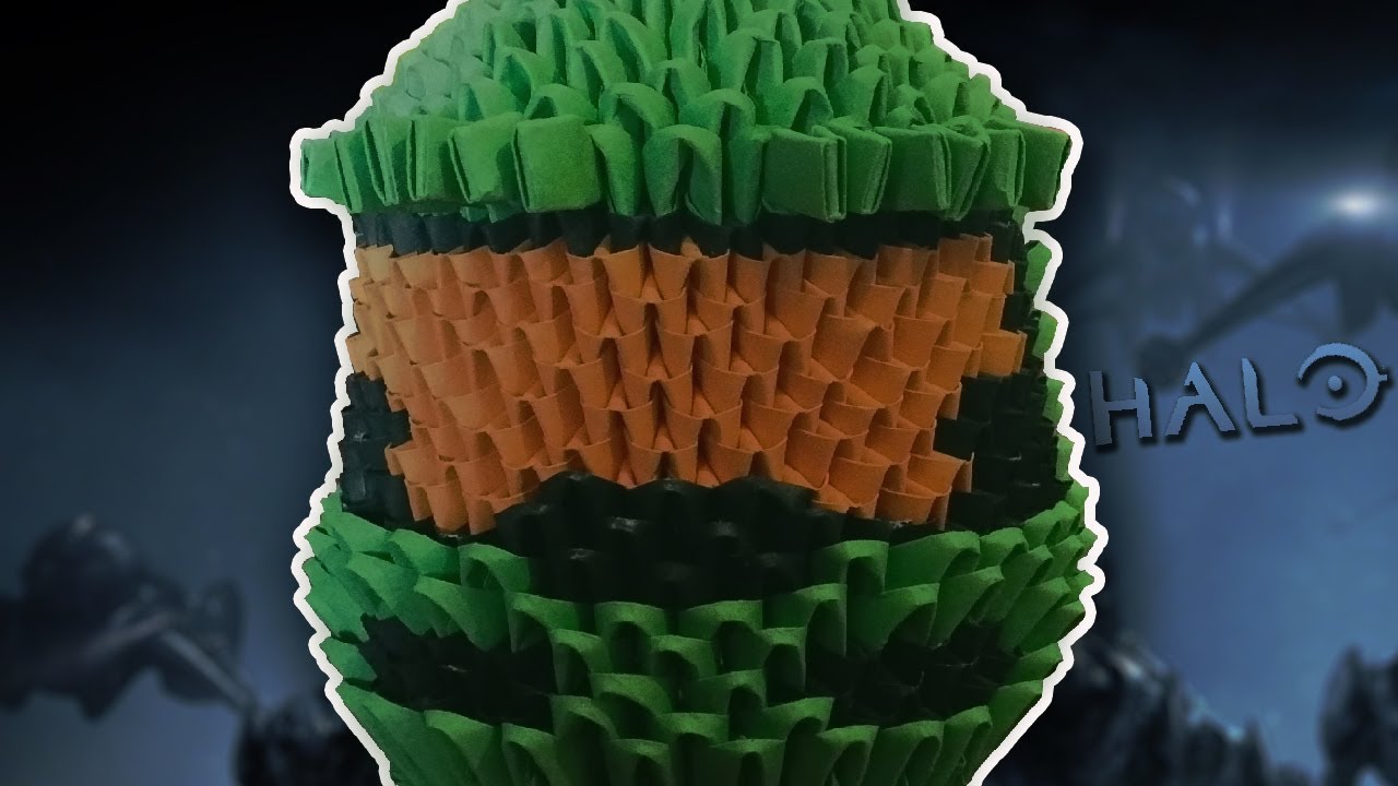 Casco de CHIEF MASTER en Origami 3D - #Halo /Origamileo - YouTube