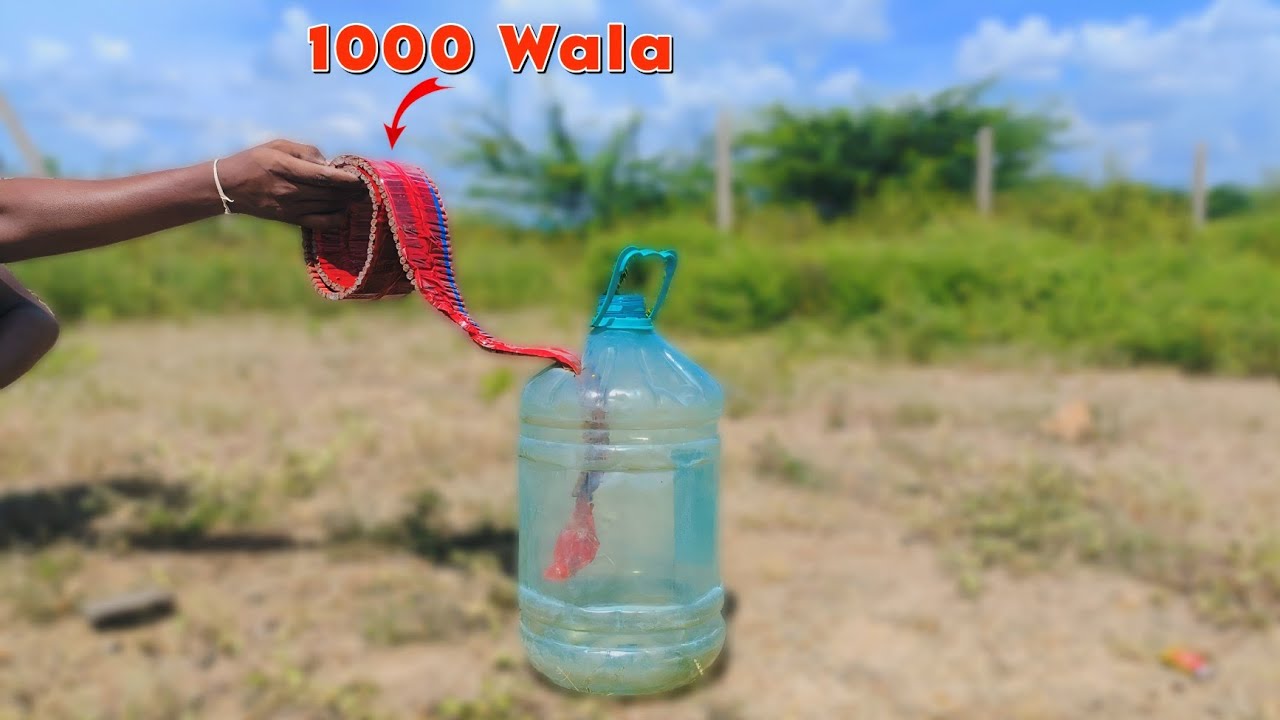 10 Liter Water Cane Vs 1000 Wala Maal Cracker Experiment| Water Cane ...