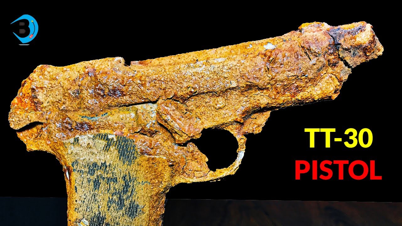 Ultra Rusty Antique Gun Restoration | Old Rusty TT-30 Pistol ...