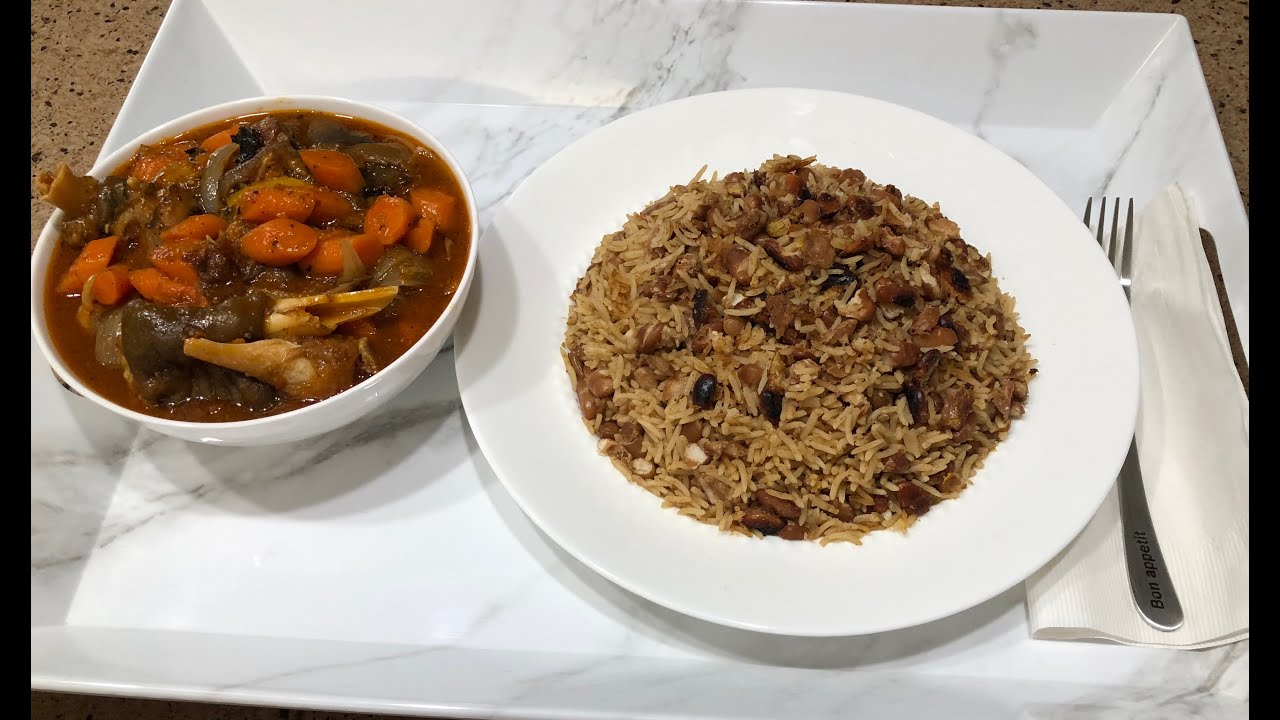 Sos Tet Kabrit Ak Duri A pwa Haitien confort/Soul food. Goat Head with ...