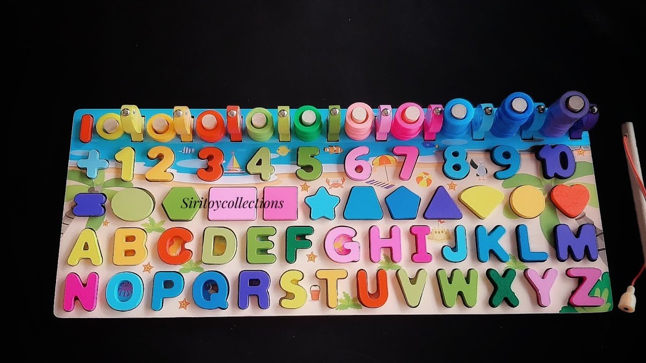 Six in One logarithmic board for kids | Wooden Alphabets, Numbers and ...