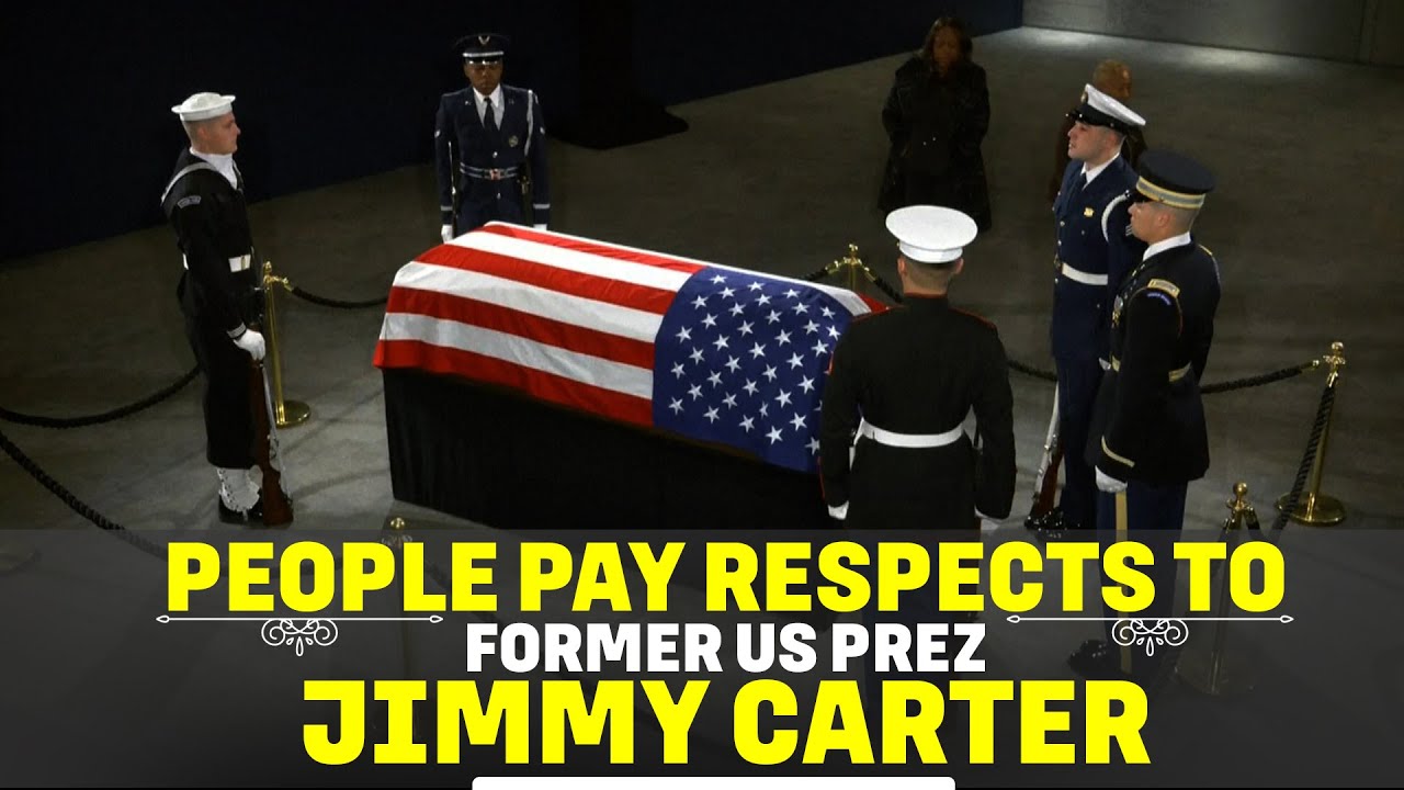 Former US President Jimmy Carter lies in repose; Mourners pay their ...
