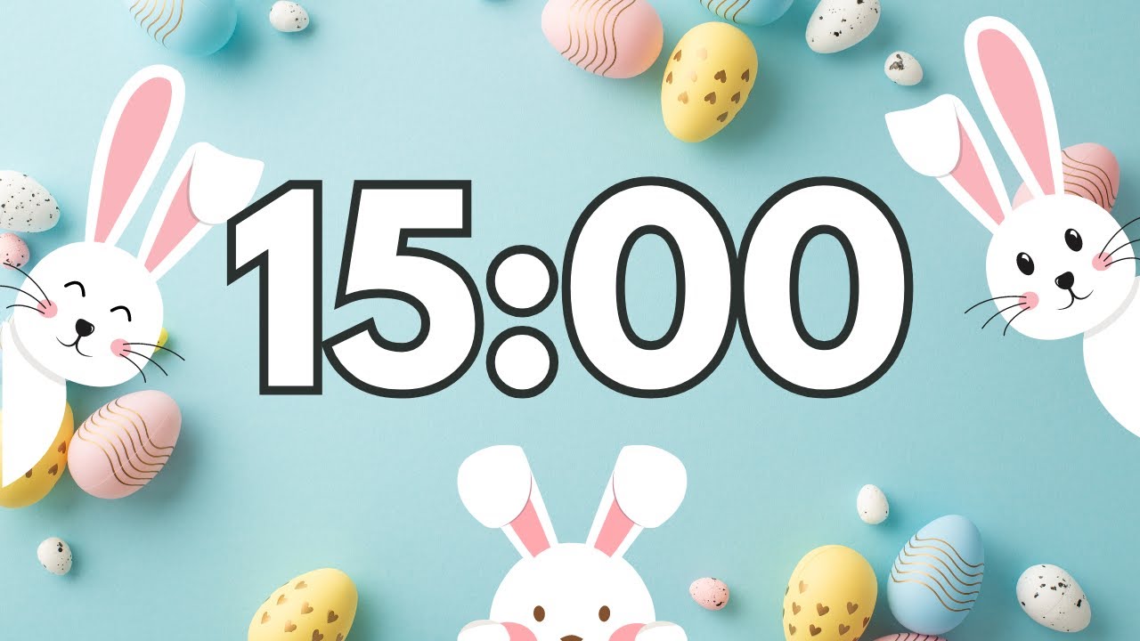 15 Minute Timer | Easter Countdown | Silent Timer | With School Bell ...