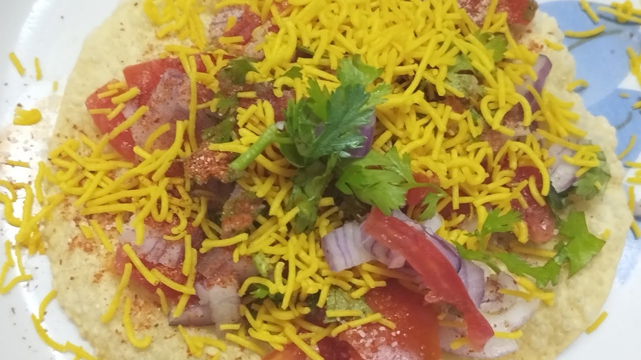 Chat pata masala papad snack receipe - YouTube