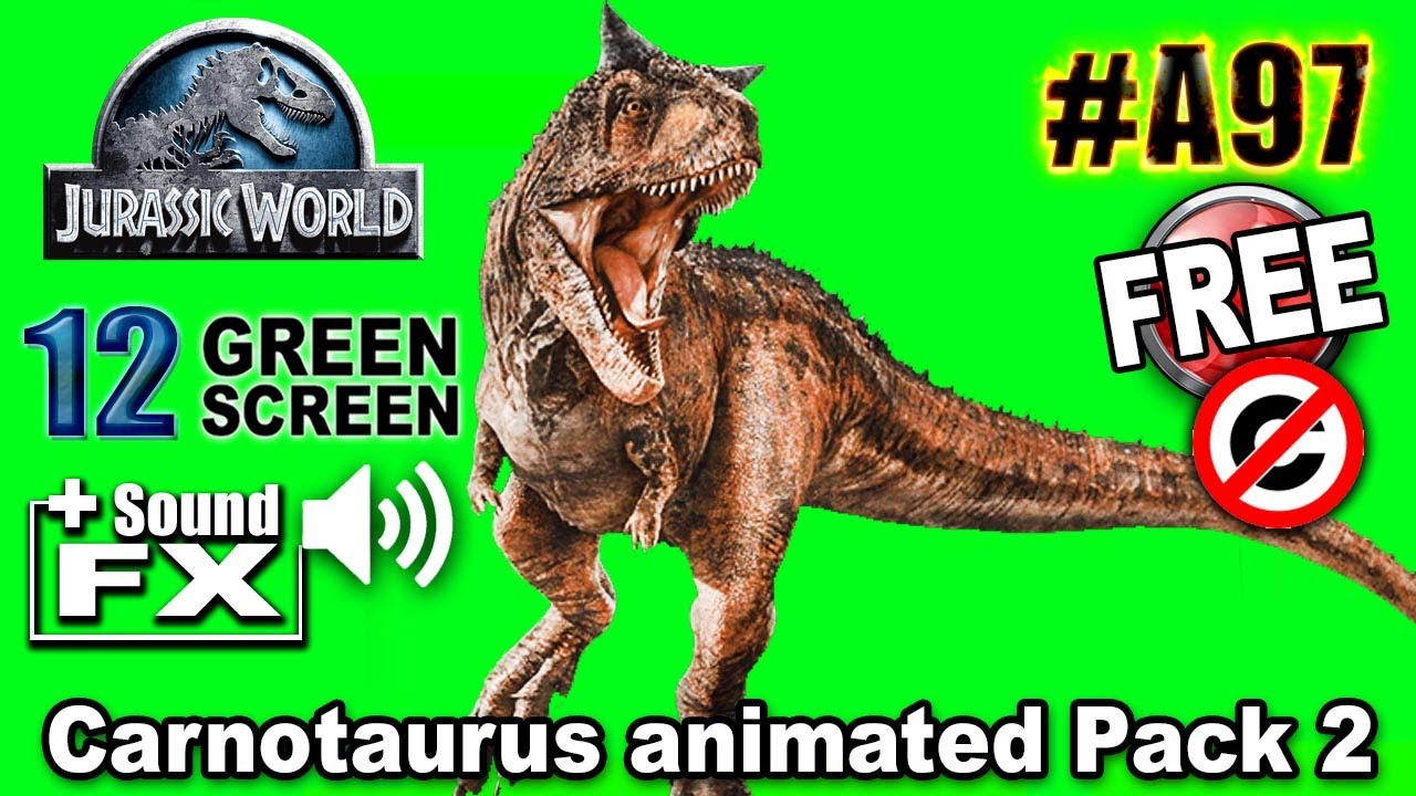 Carnotaurus animated Pack 2 Green Screen 3D - YouTube
