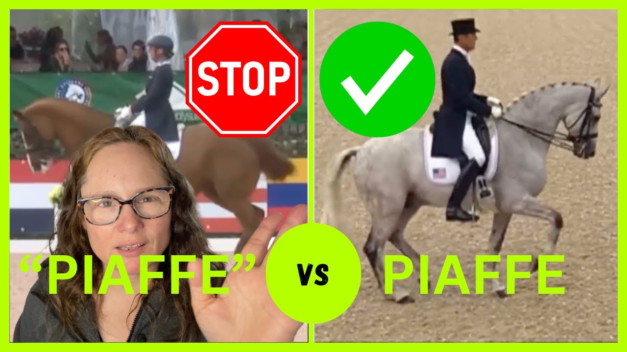 "Piaffe" or PIAFFE - Side by side COMPARISON!!! - YouTube