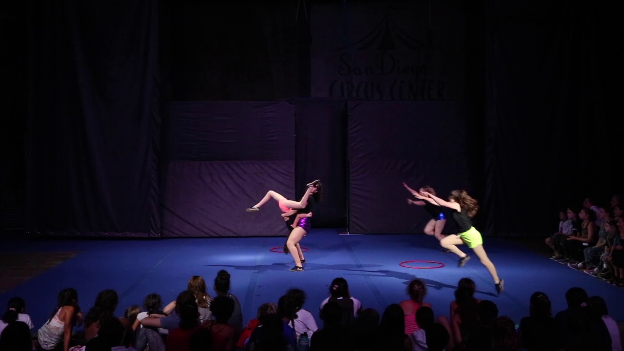 Hula Hoop Diving Getaway - San Fran Circus Center - YouTube