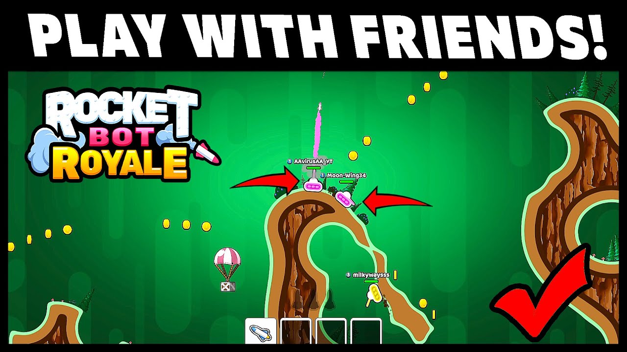 HOW TO ADD AND PLAY WITH FRIENDS IN ROCKET BOT ROYALE MULTIPLAYER ...
