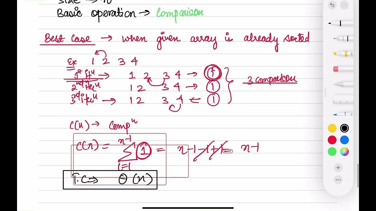 Insertion Sort: Time & Space Complexity Simplified Derivation - YouTube