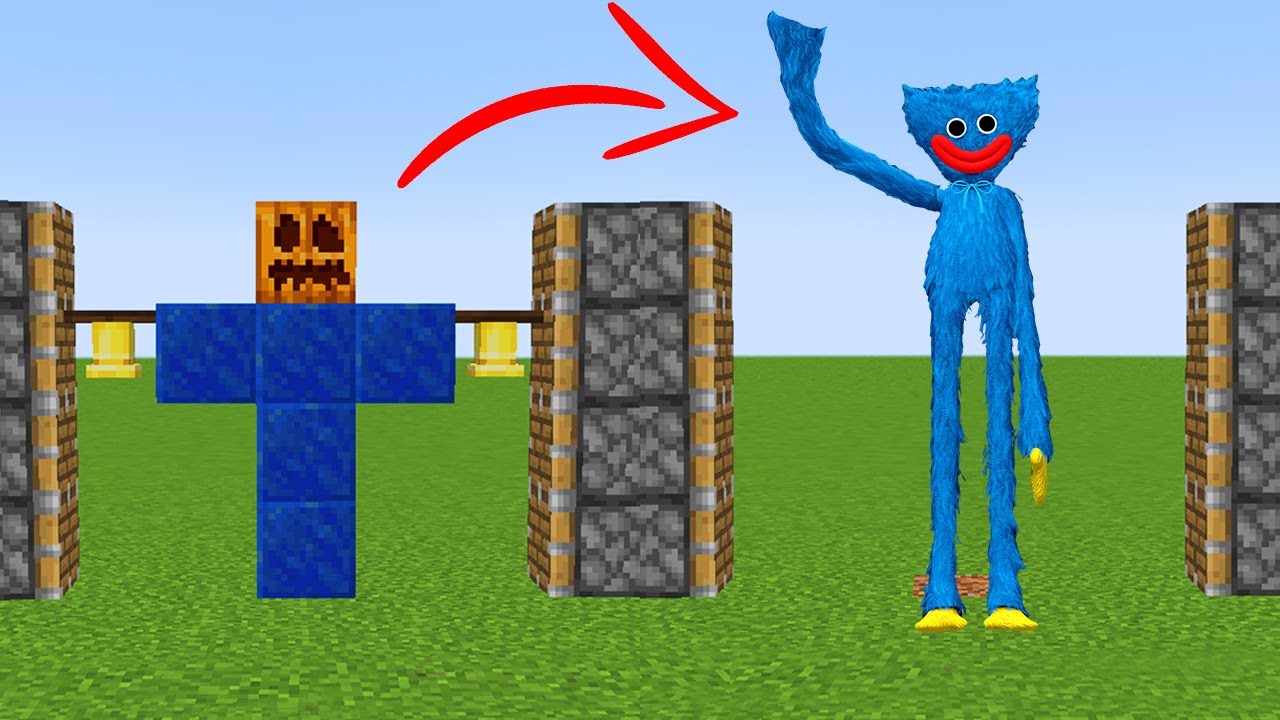 Realistic Huggy Wuggy in minecraft - YouTube