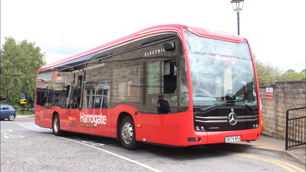 The Harrogate Bus Company 1006 BV74NFA on a service 8 to Wetherby - YouTube