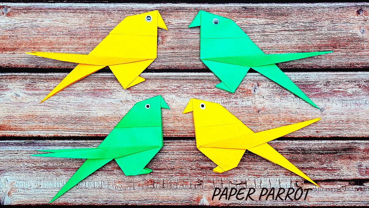Origami Paper Parrot Making Tutorial | Beautiful Parrot Bird - YouTube