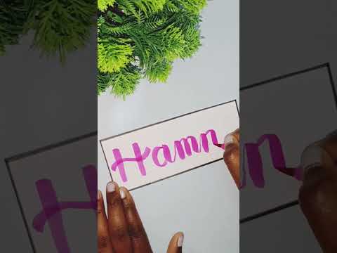 'Hamna' name calligraphy 💗💗 #shorts - YouTube