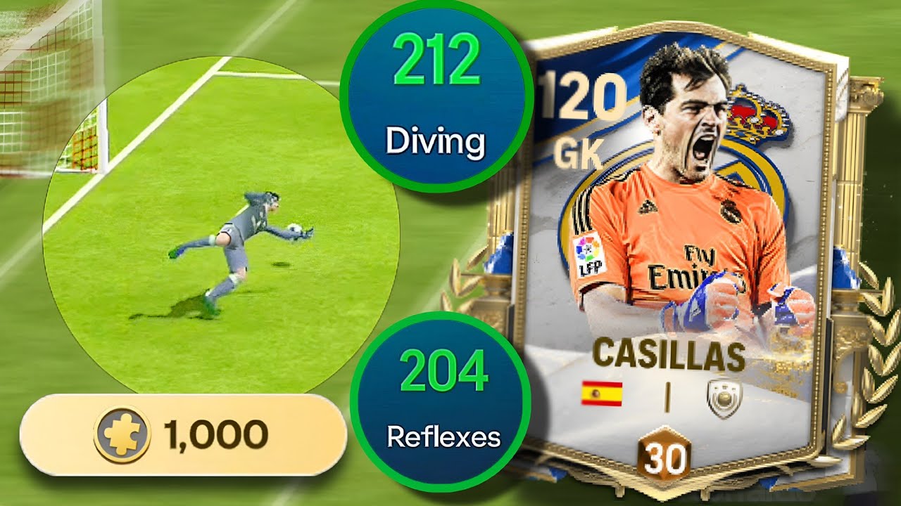 Casillas 115 OVR Goalkeeper Card Review | Best 1v1 Shot Stopper in FC ...