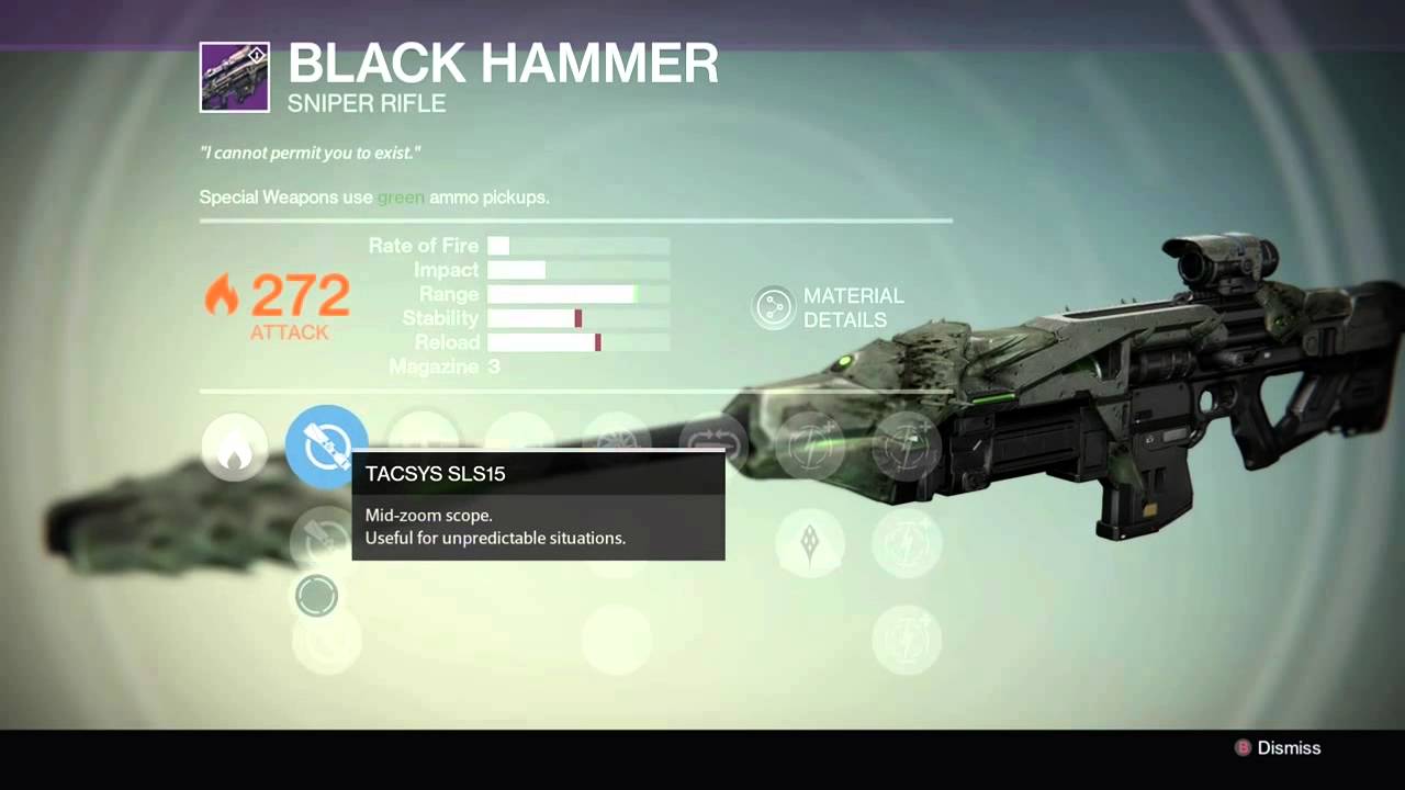 Destiny: Black Hammer - Raid Sniper Rifle, Crota's End - YouTube