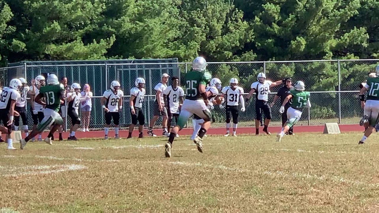 Mike Goodall scrambles and finds Riley Engelhard for 35 yards - YouTube