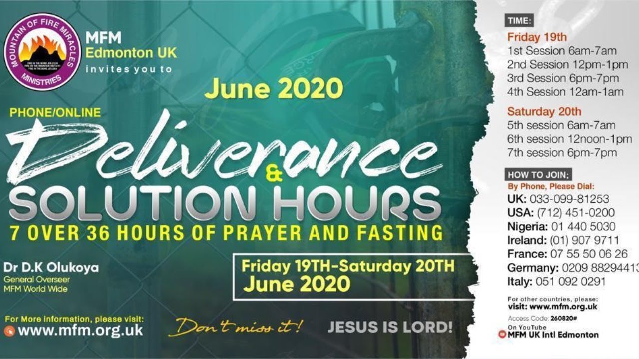 Deliverance and Solutions Hour (6th Session - June 2020) - YouTube