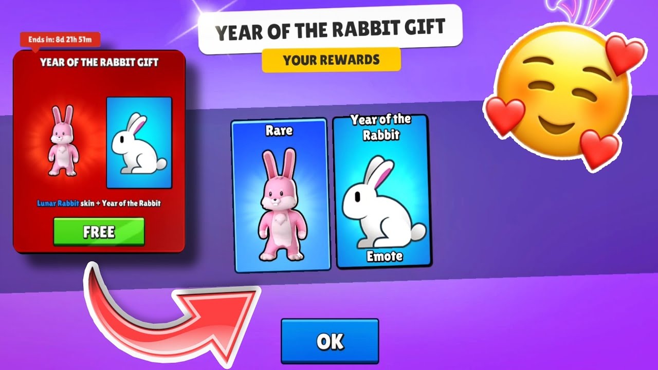 New Free cute Rabbit bundle Stumble Guys - YouTube