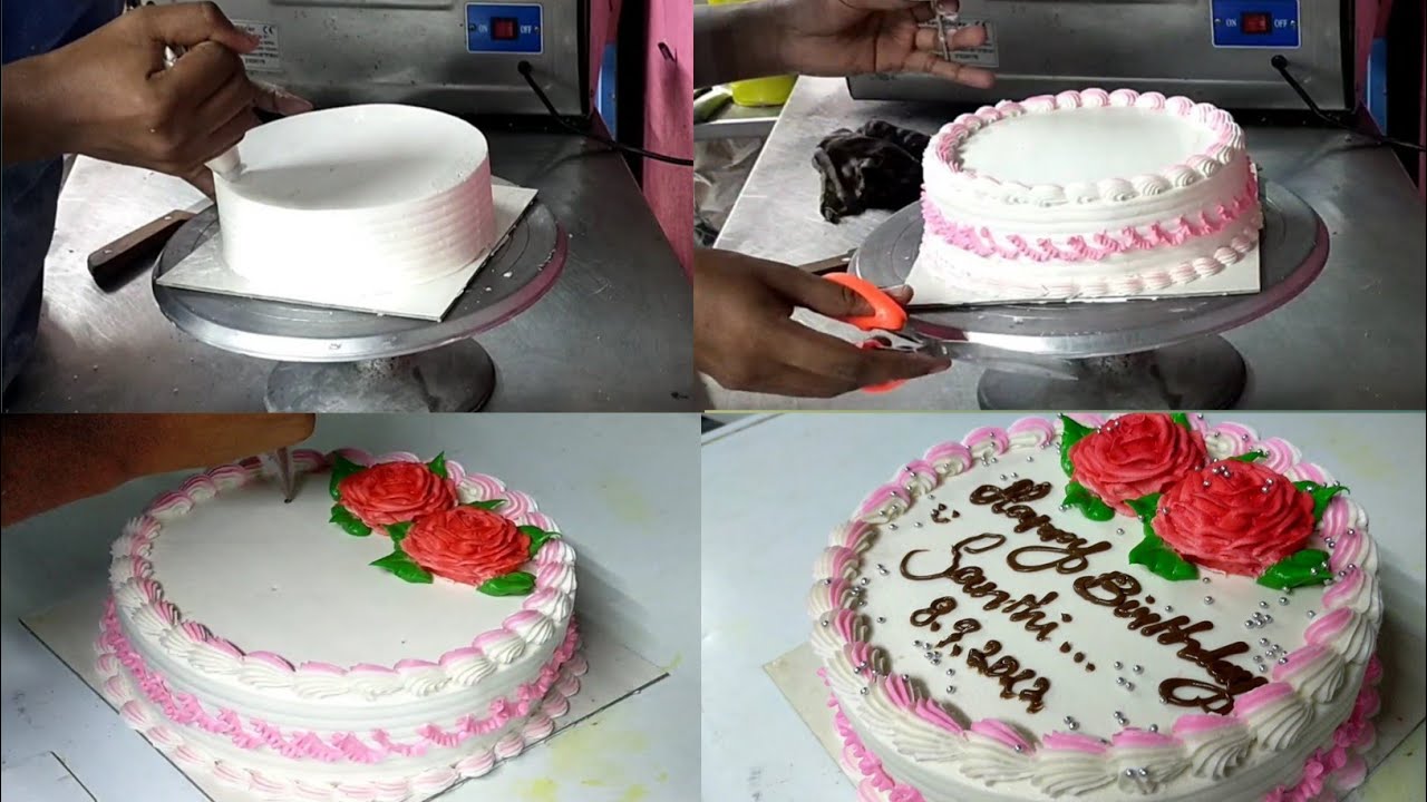 How to make vanilla cake | Simple model vanilla buttercream cake | easy ...