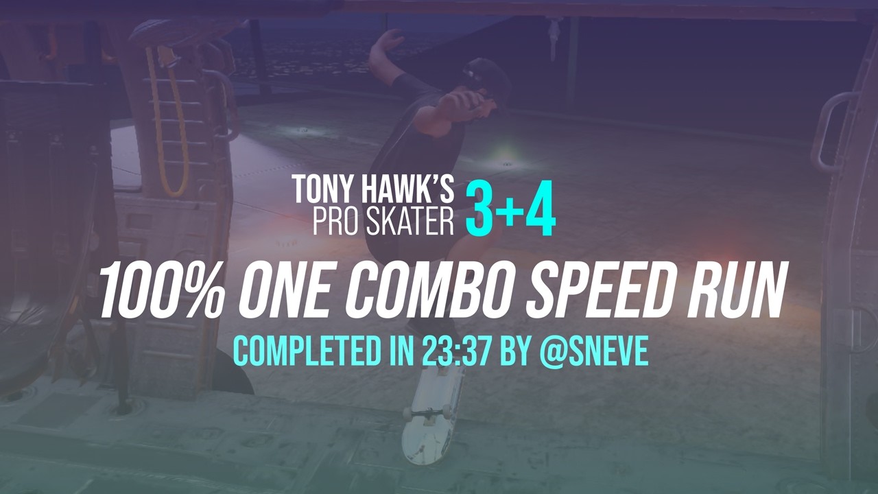 I beat Tony Hawk 3+4 in 13 combos. The world's only 100% One Combo ...