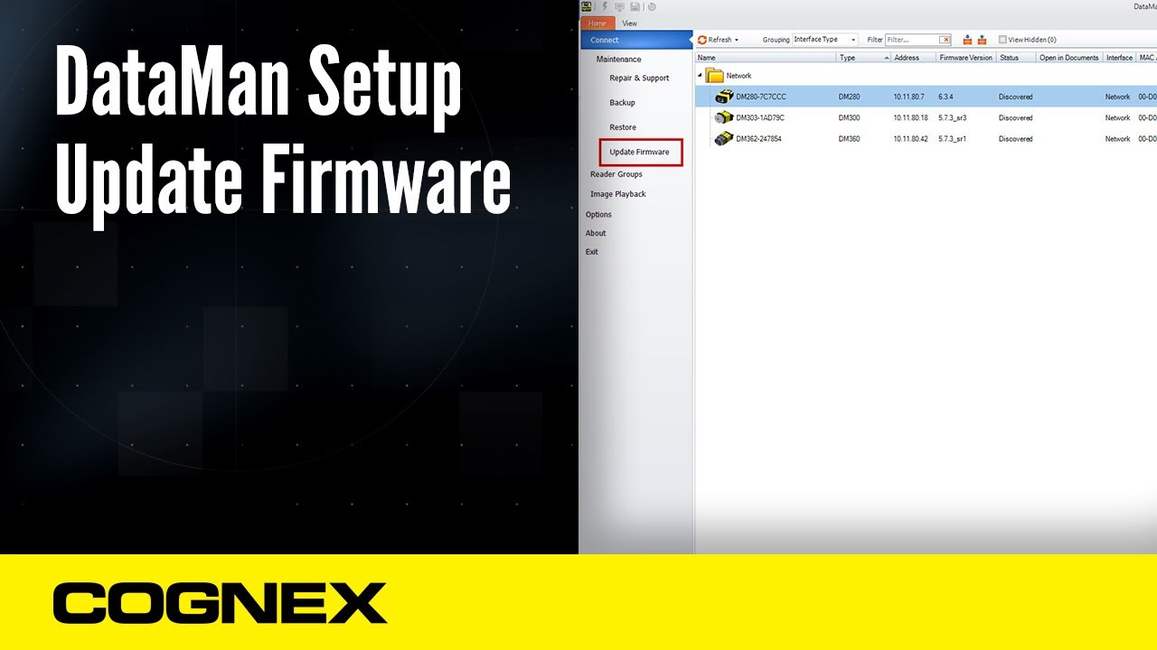DataMan Setup: Update Firmware | Cognex Support - YouTube