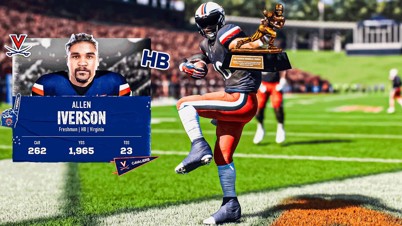 99 OVR Allen Iverson Wins The HEISMAN - College Football 25 Road To ...