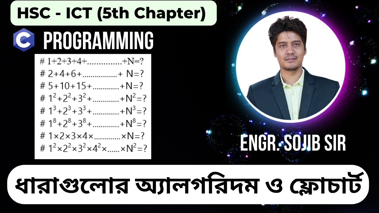 ধারার অ্যালগরিদম ও ফ্লোচার্ট Algorithm Flowchart C Program 5039