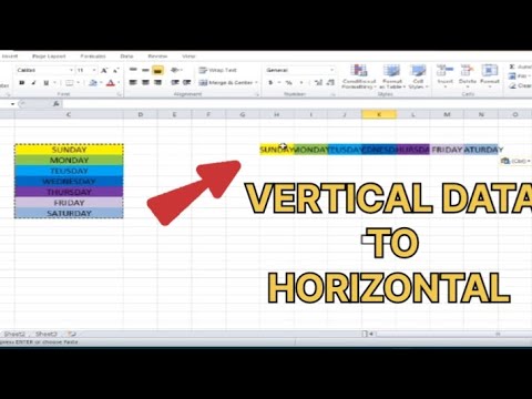 How to transpose data in Excel ll Change vertical data to horizontal in ...