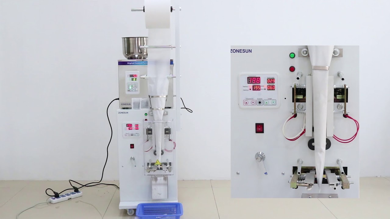 Automatic Powder Filling Three Side Sealing Machine - YouTube