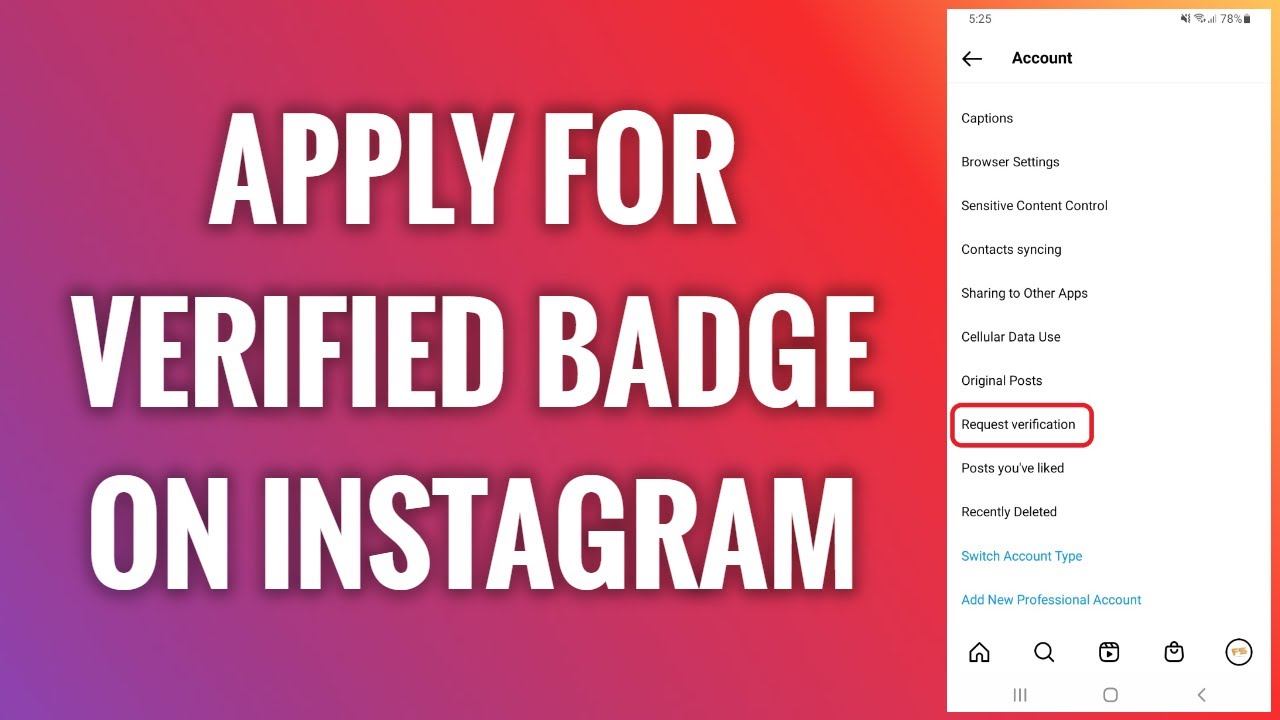 How To Apply For Verified Badge On Instagram - YouTube