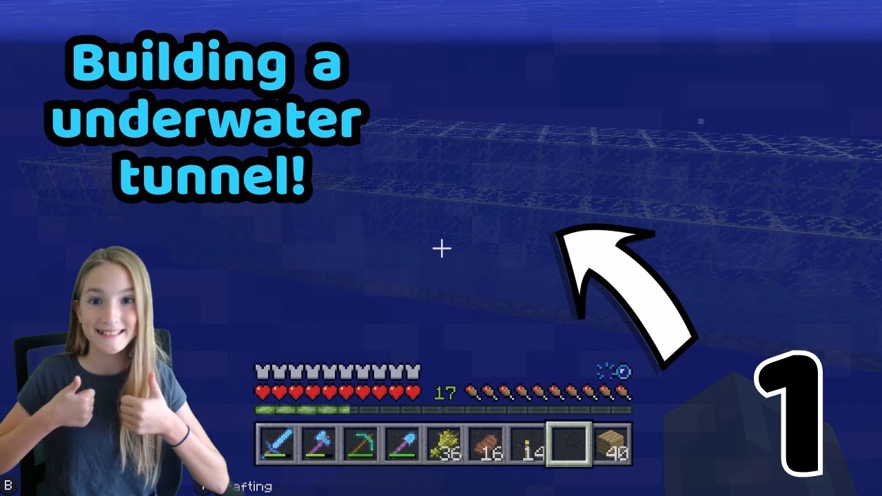 Minecraft- Lets Play (Part 1) Building a underwater tunnel! - YouTube