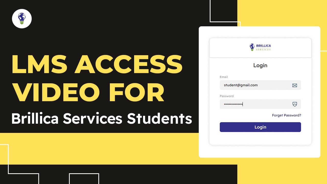 LMS Access Demo for Students of Brillica Services - Learning Management System - YouTube