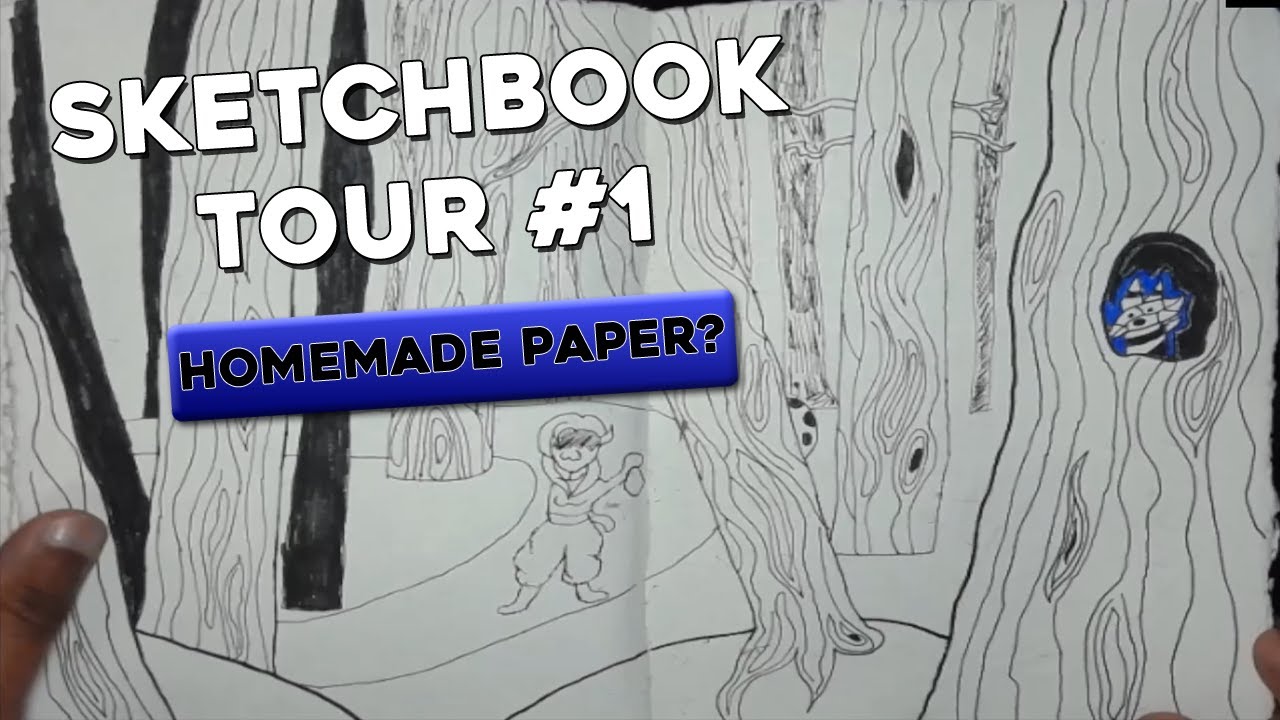 Sketchbook Tour #1: Homemade Paper?!? - YouTube