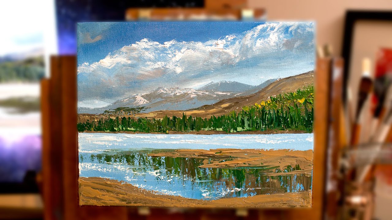 Water Mixable Oils tutorial - Thick and LOOSE landscape paintalong for ...
