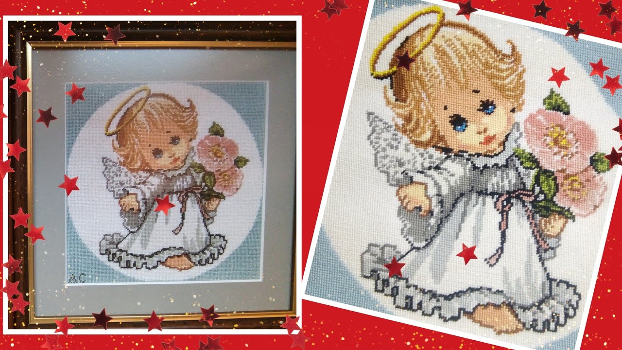 #Goblen cusut - "Îngeraș" (model imprimat)/Sewn#gobelin - "Angel ...