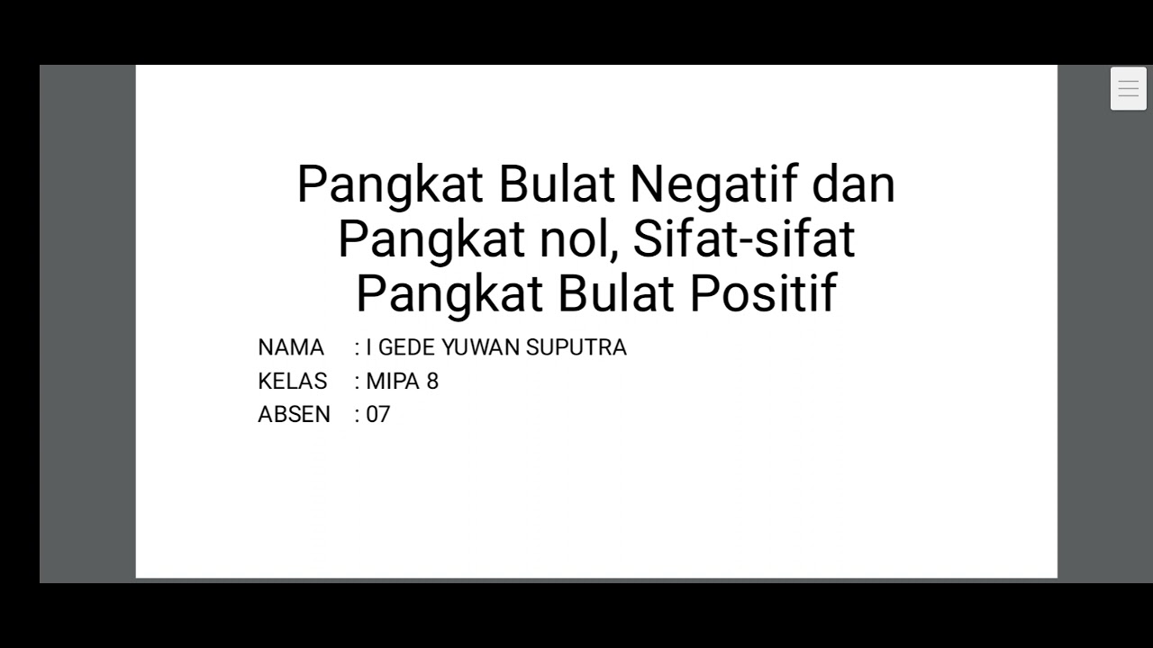 Pangkat Bulat Negatif dan Pangkat Nol, Sifat - Sifat Pangkat Bulat ...