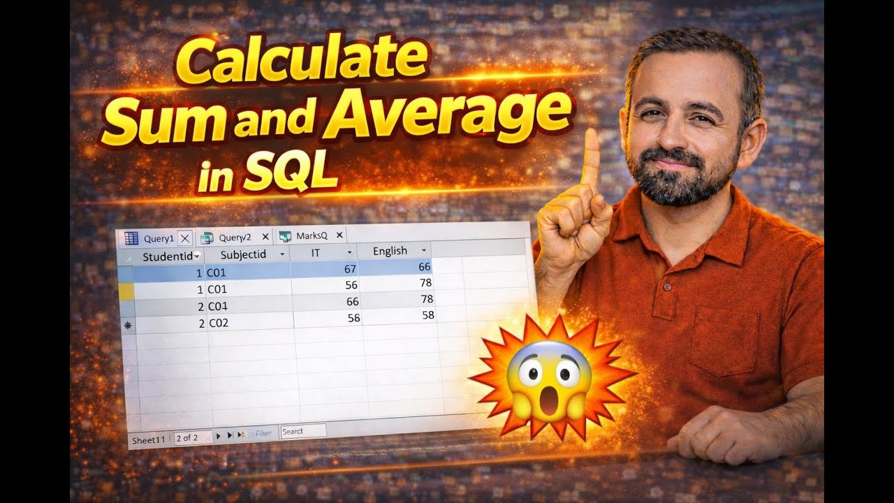 How to create SQL Query to calculate sum and average in Ms Access SQL ...