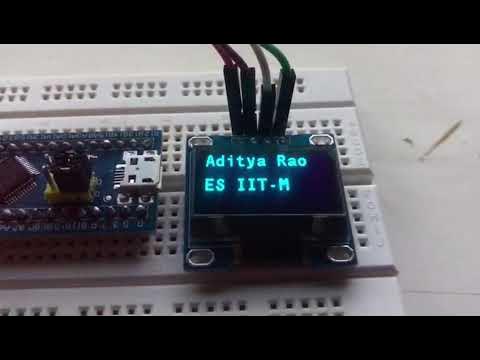 Embedded C STM32F103C8T6 with I2C display SSD1306 - IITM DIY prototype - YouTube
