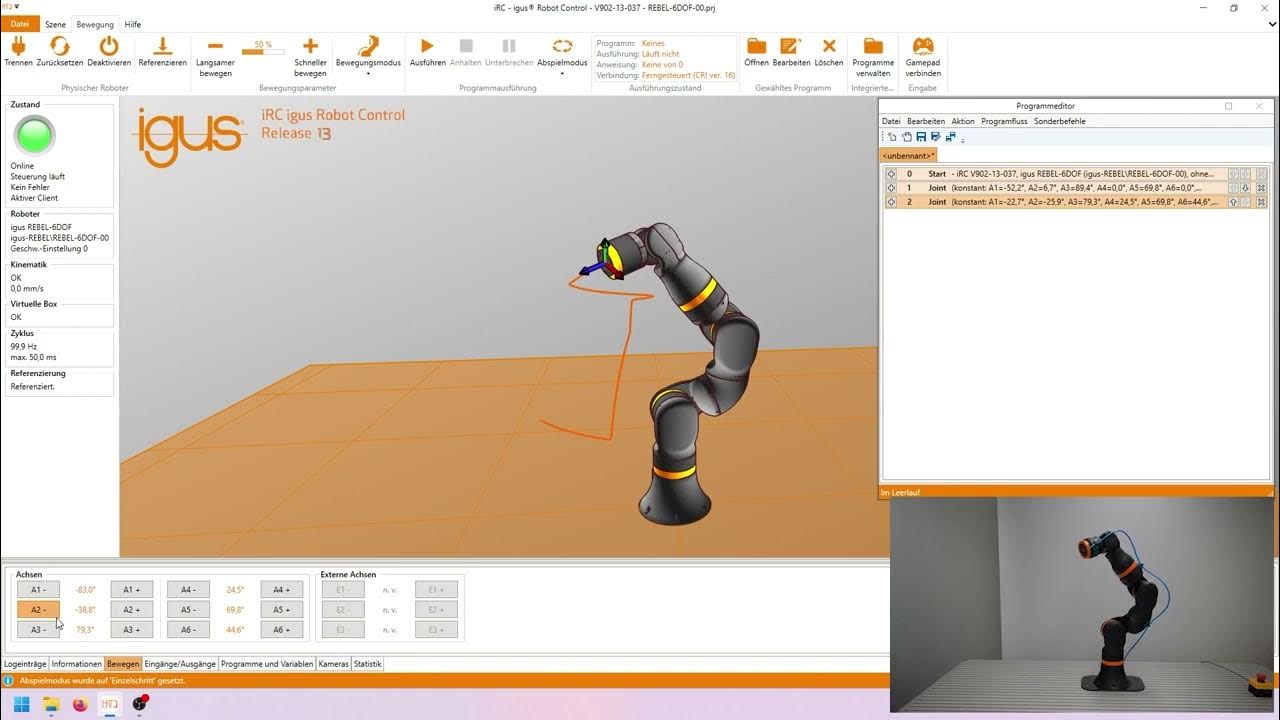 igus ReBeL® - Achsenbewegung und Programmierung - YouTube