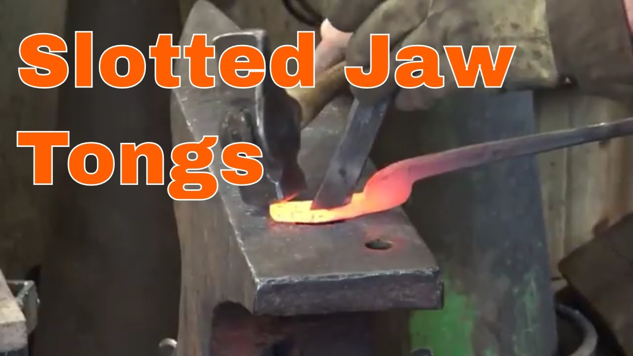 Forging slotted jaw tongs - blacksmithing tools - YouTube
