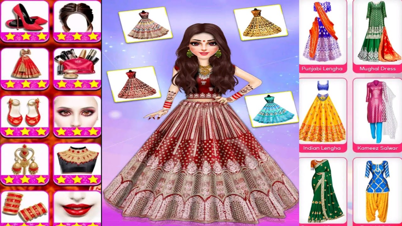 all dress up model makeup and new girl makeover video stylish Raj new ...