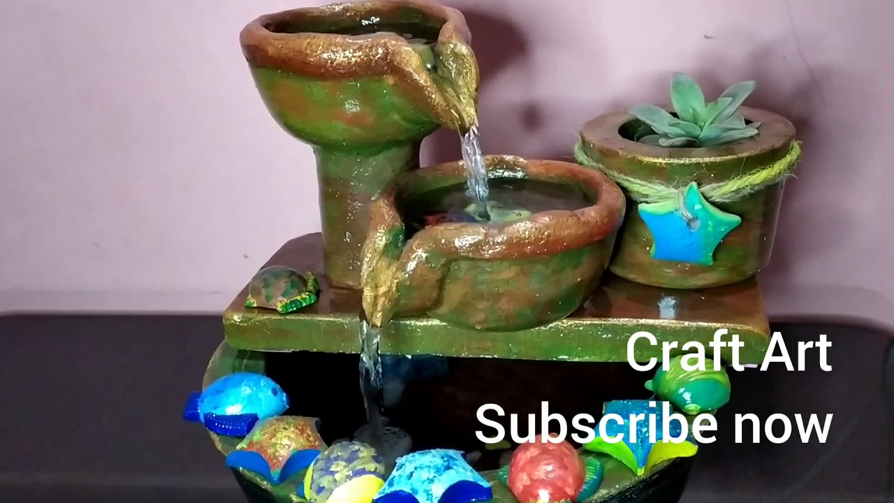 Fountain / Waterfall hand made - YouTube