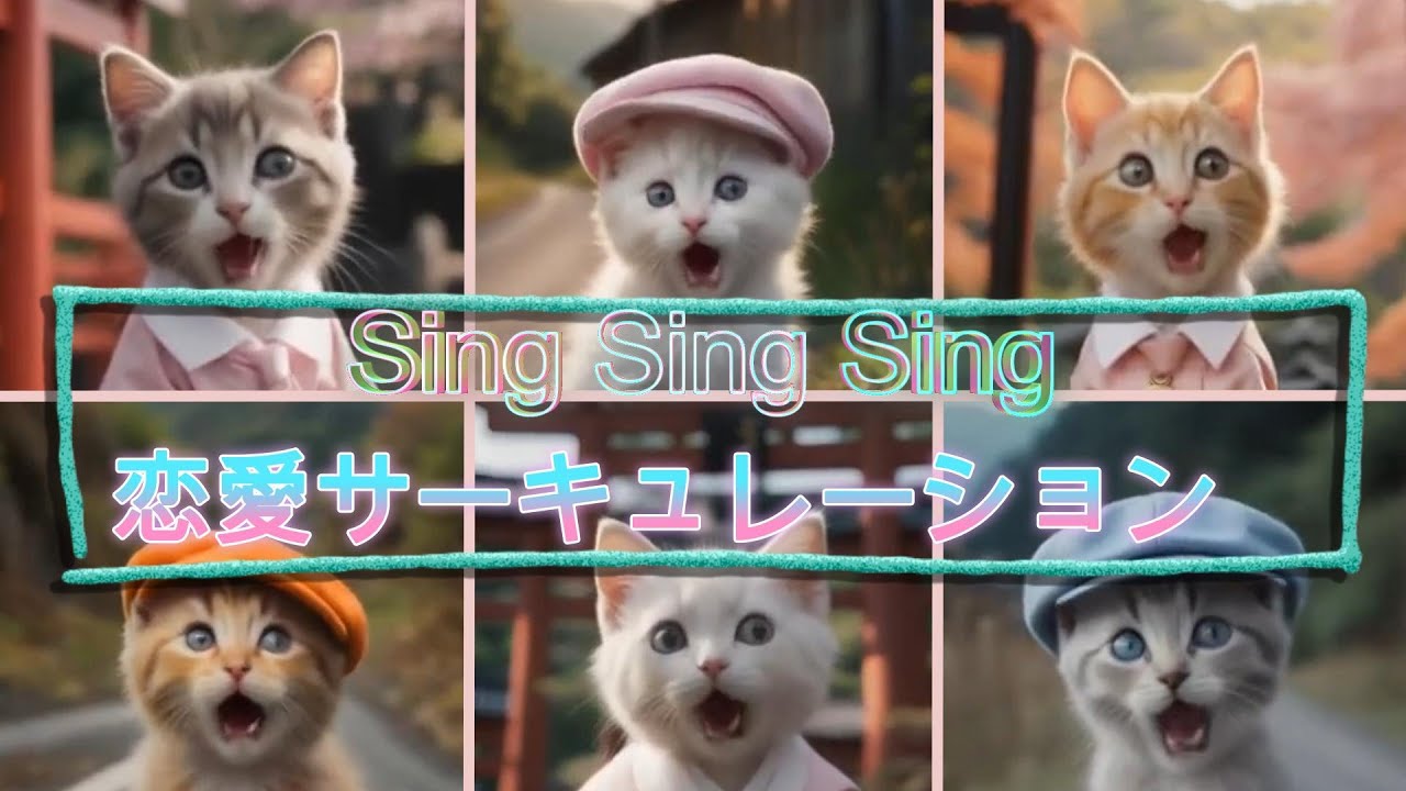 Cat Singer😻恋愛サーキュレーション💓RENAI CIRCULATION🎤歌う猫🎵貓咪唱歌🎶singing cute kittens ...